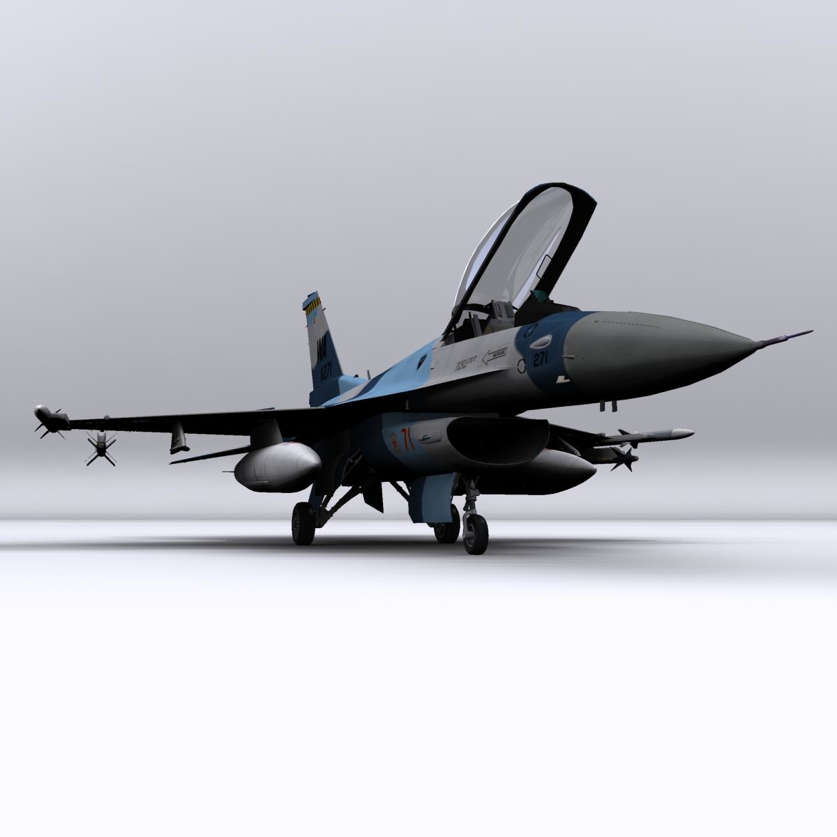 3d model general dynamics f-16 fighting falcon