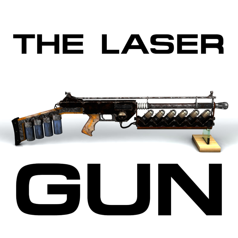 3d bio laser gun rifle model