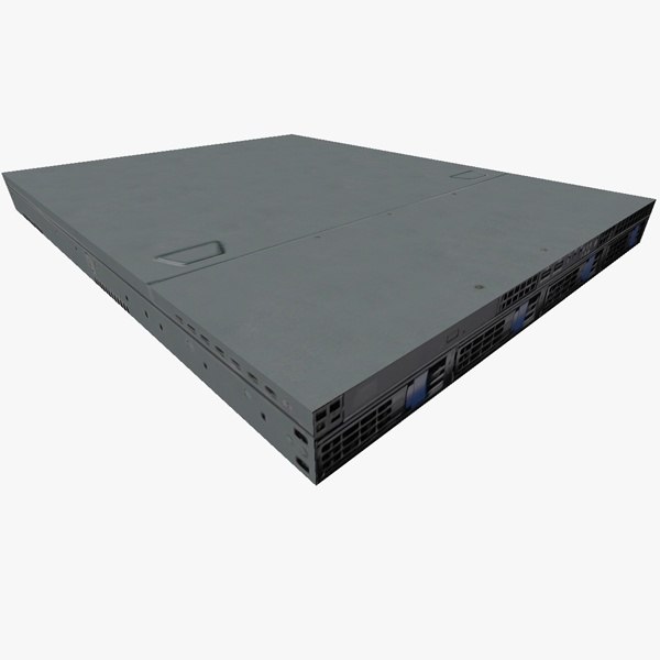 3d model 1u rack mount server