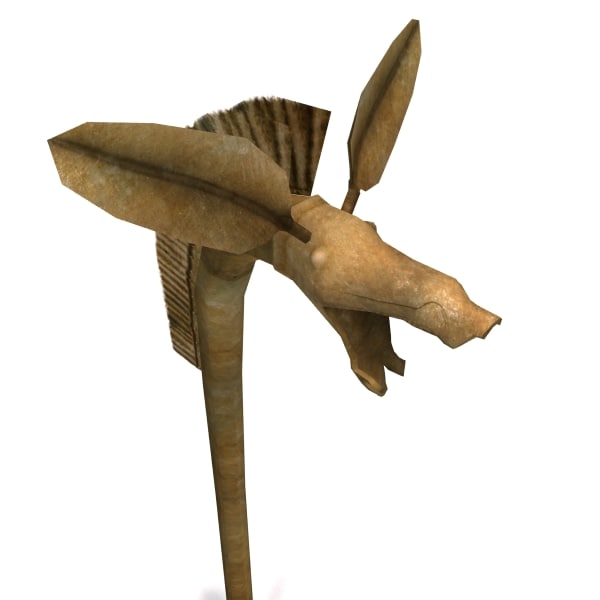 ancient celtic trumpet 3d model