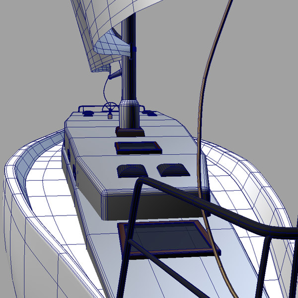 3d sail boat sailboat model