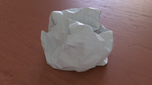 crumpled paper 3d model