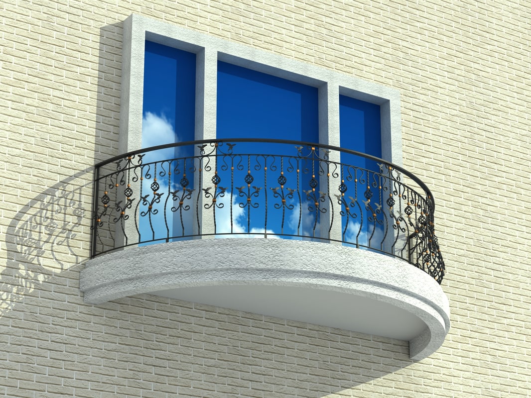 balcony balcon 3d model