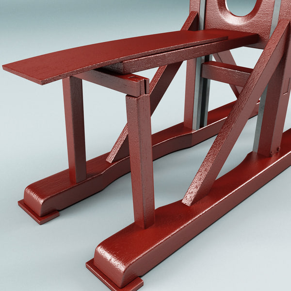 3d guillotines set modelled model