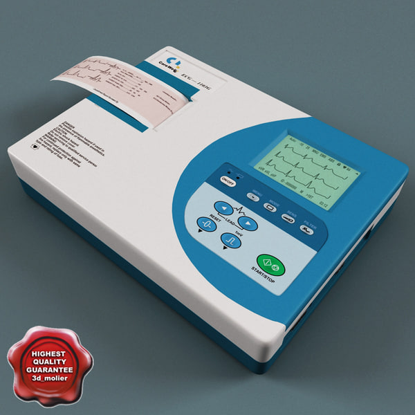 3d model of electrocardiographs ecg machine