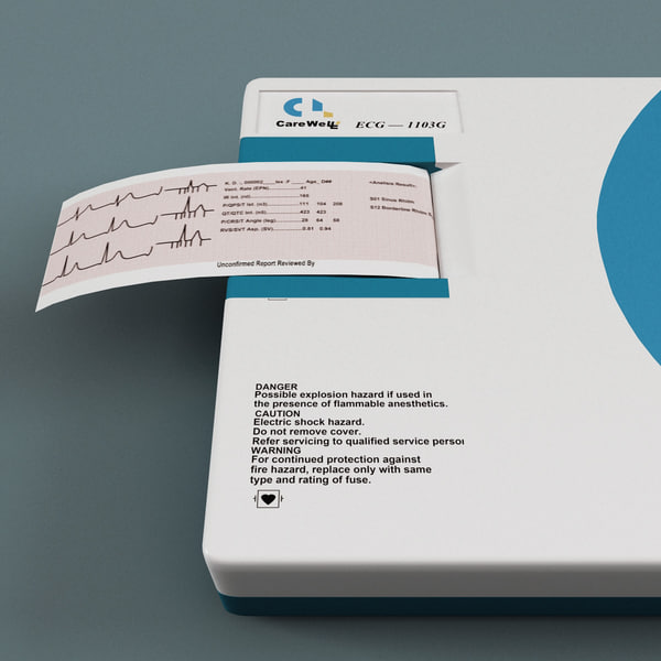 3d model of electrocardiographs ecg machine