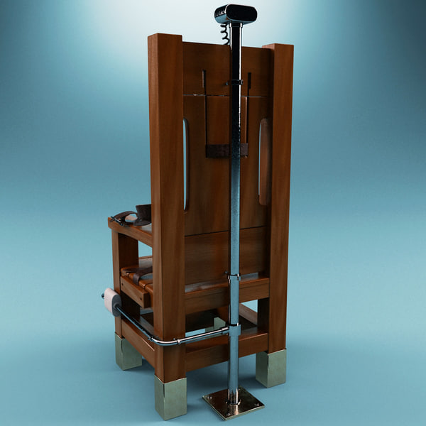 3d model execution equipment guillotine gallows