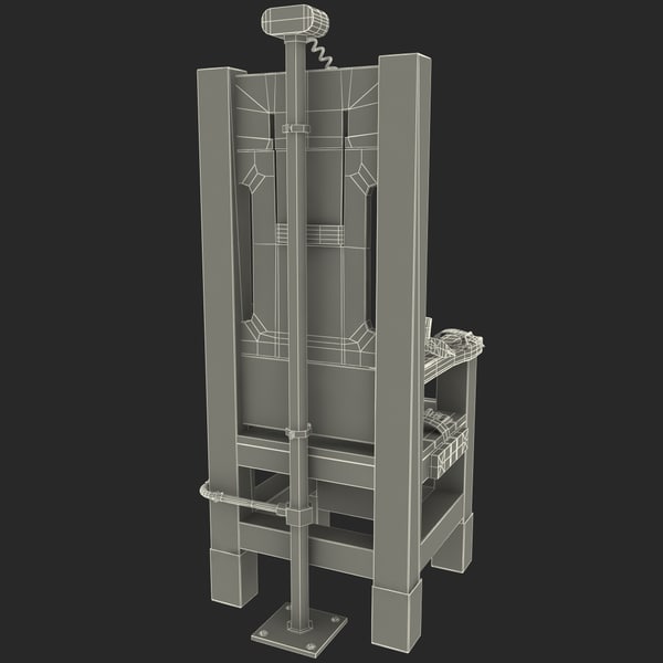 3d model execution equipment guillotine gallows