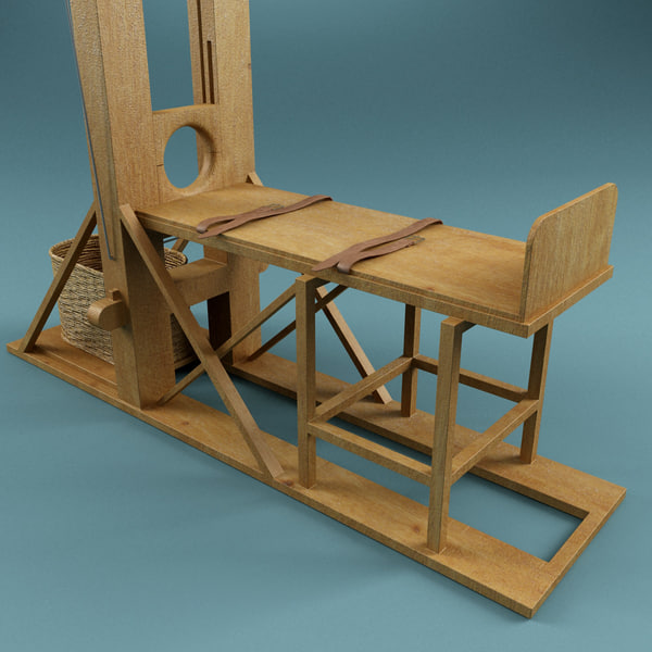 3d model execution equipment guillotine gallows