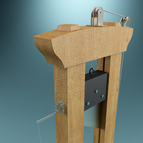 3d model execution equipment guillotine gallows