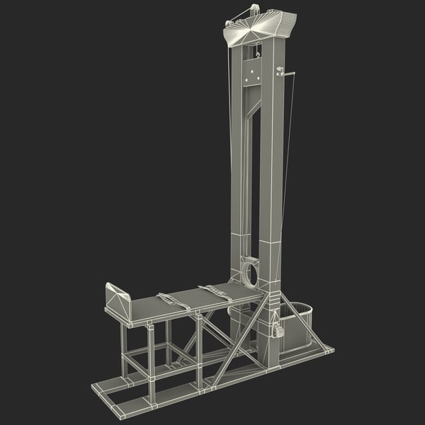 3d model execution equipment guillotine gallows