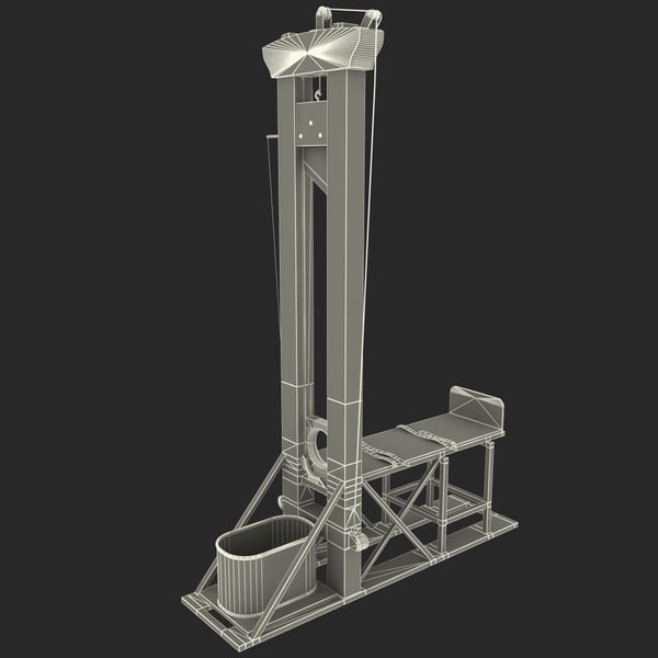 3d model execution equipment guillotine gallows