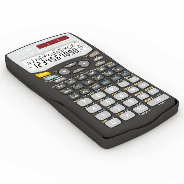 3d calculator sharp el-520w black
