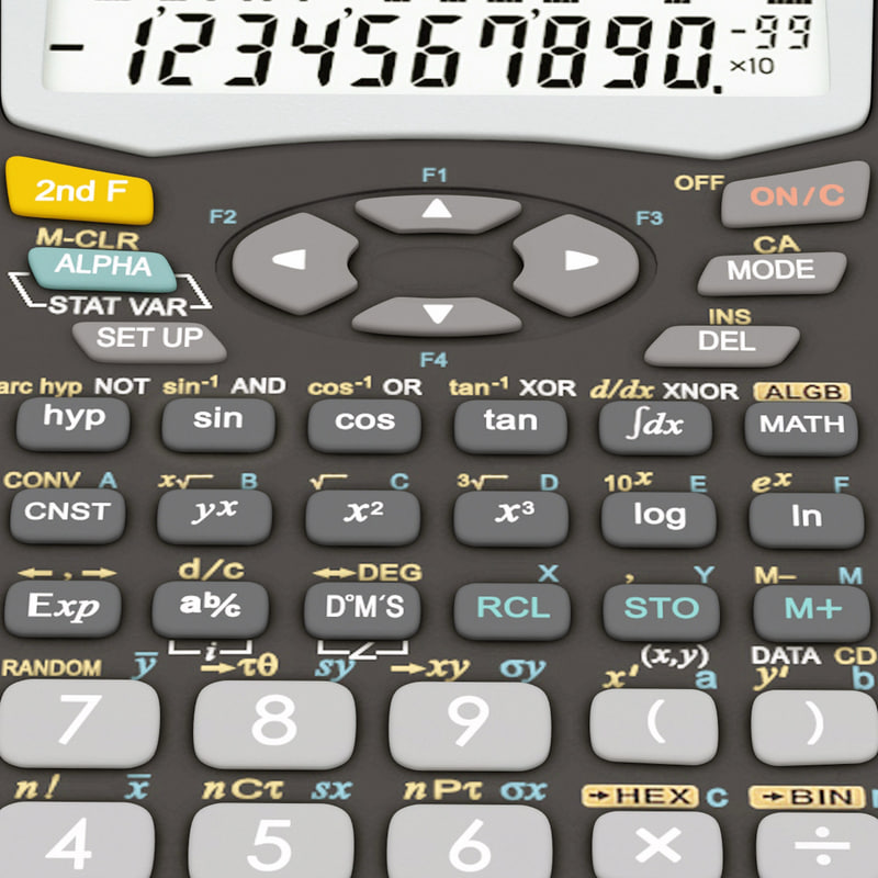 3d calculator sharp el-520w black