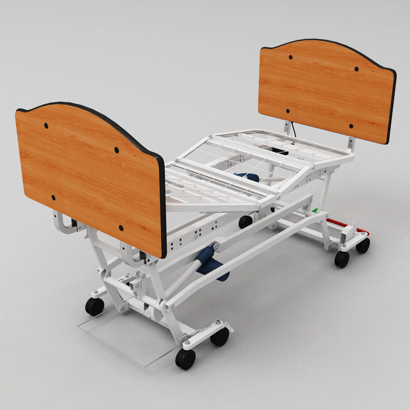 3d full-electric hospital bed zenith model
