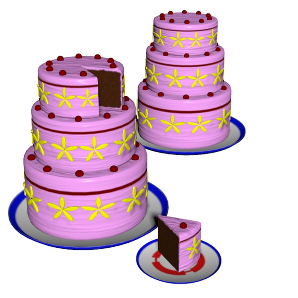 3D wedding cake model | 1146697 | TurboSquid