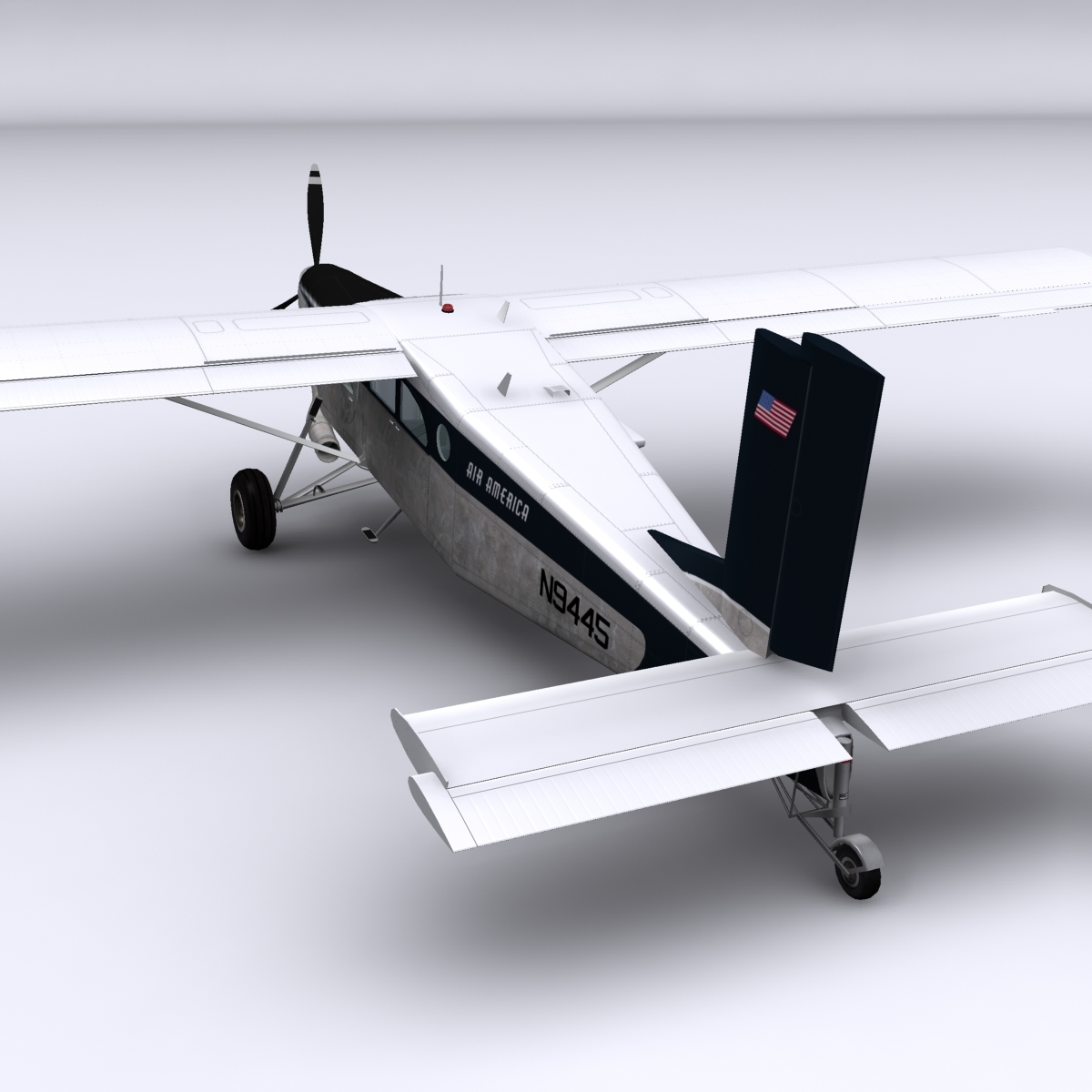 pc-6 aircraft pilatus porter 3d model