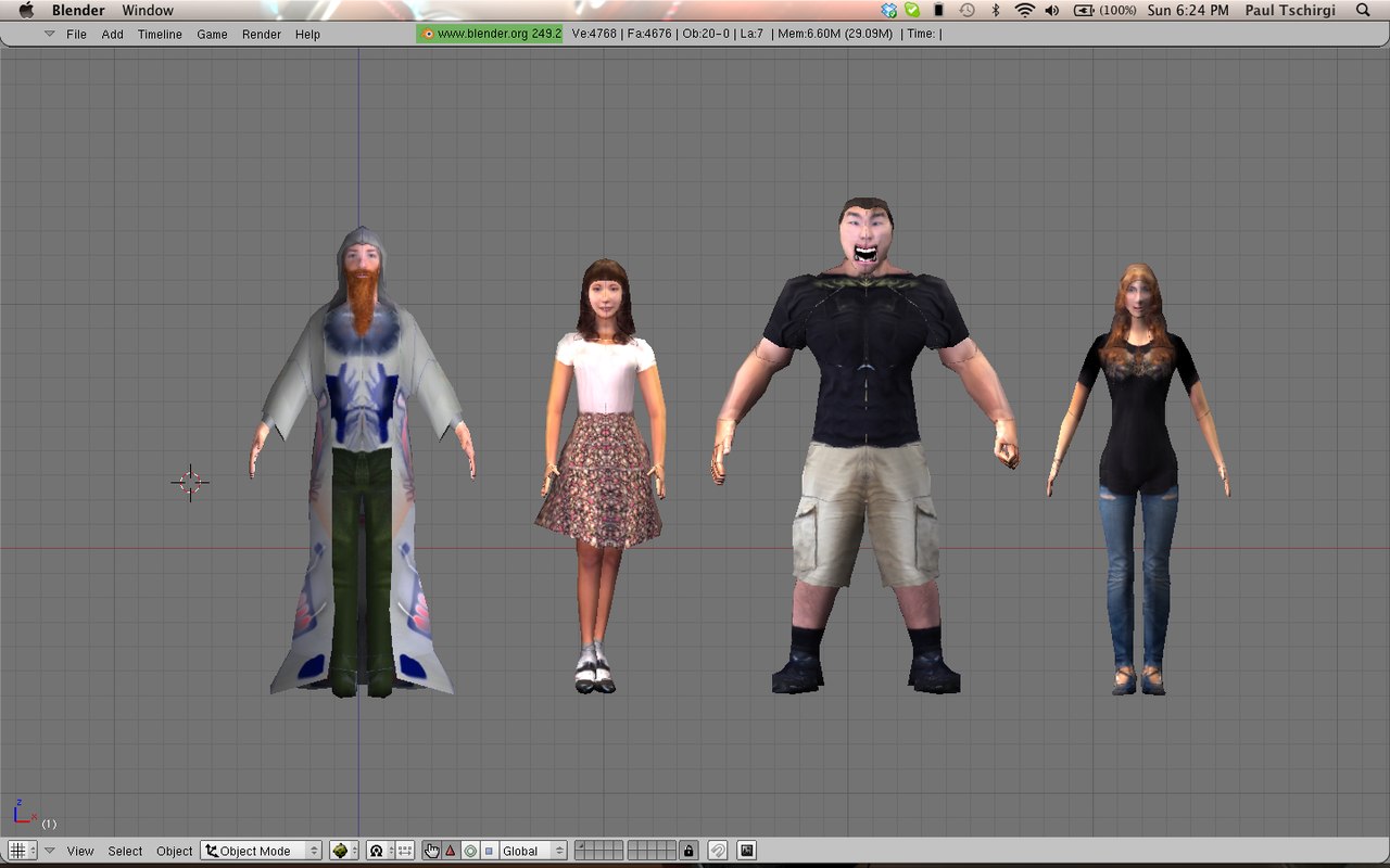 3d model character pack males females