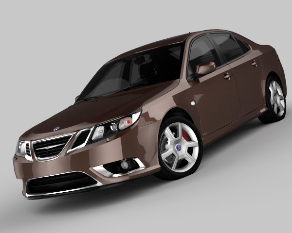 3d model of saab 93 turbo x