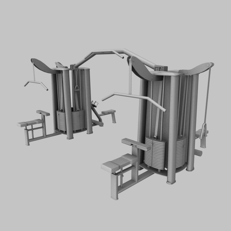 fitness workout machine 3d model