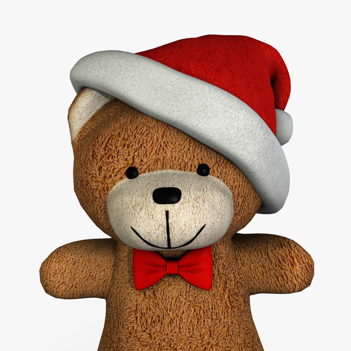 cute christmas bear 3d model