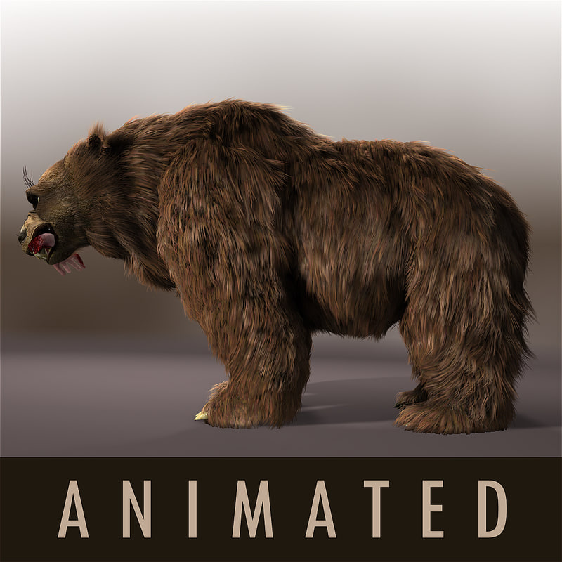 3d model angry bear