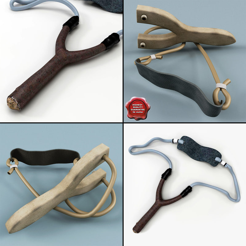 slingshots set modelled 3d model