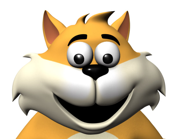 cat cartoon 3d model
