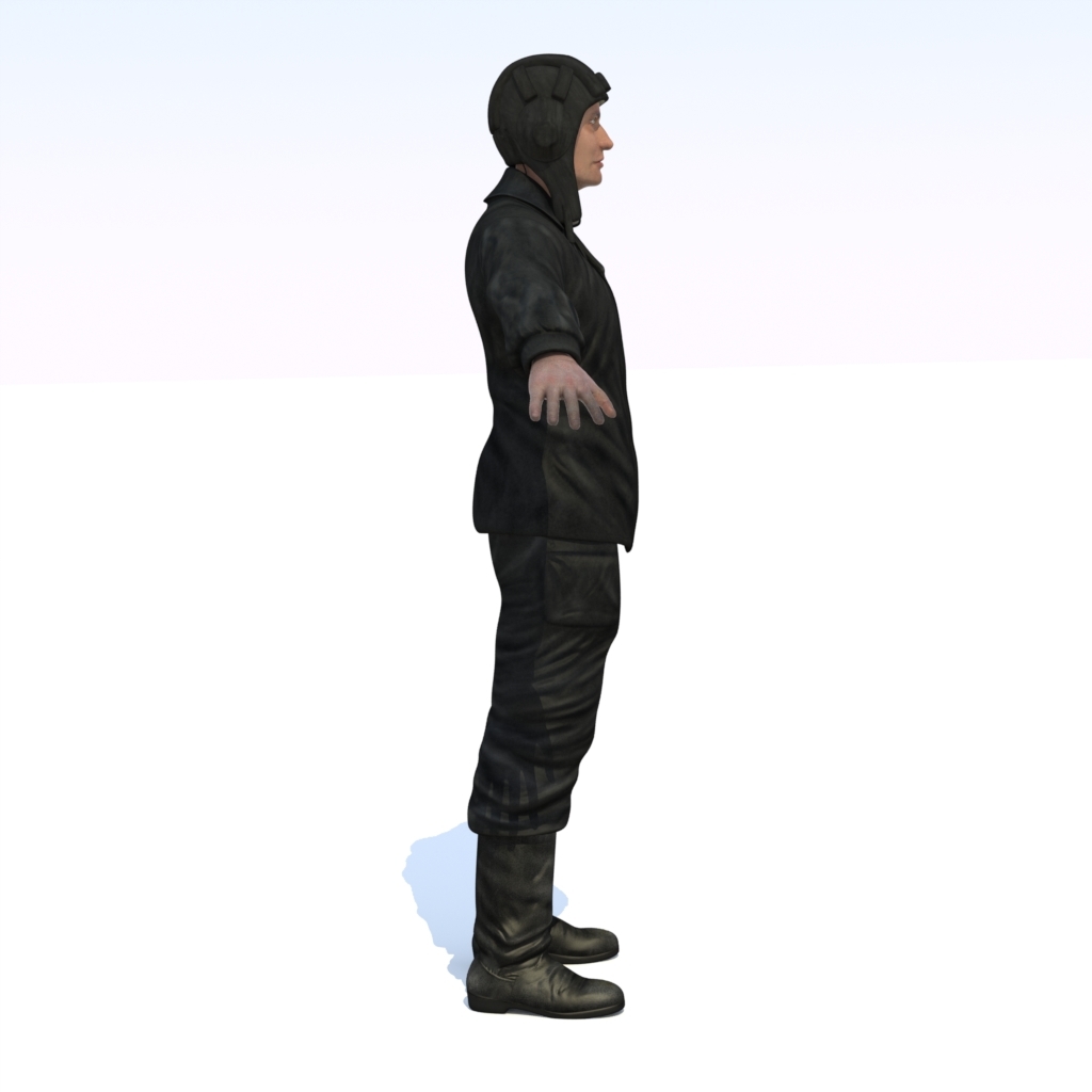 3d model crewman russian