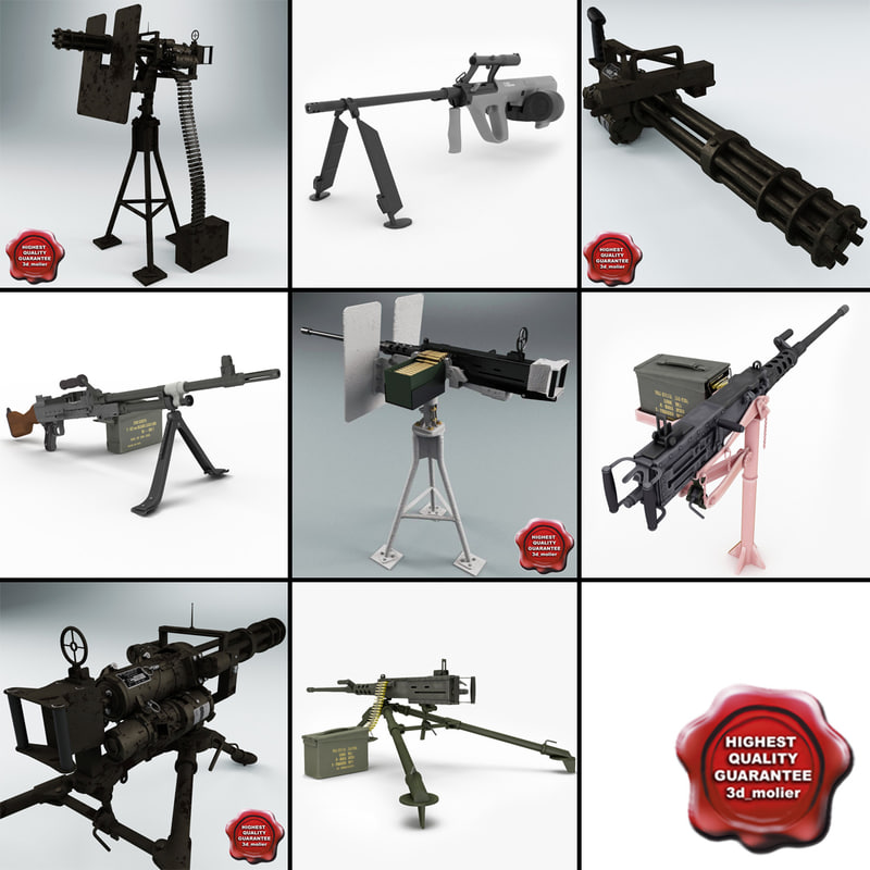 machine guns v3 3d model