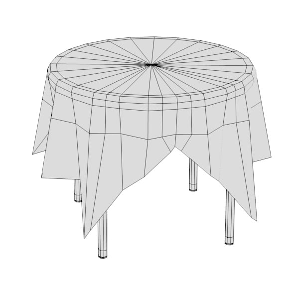 3d model tables tableclothes