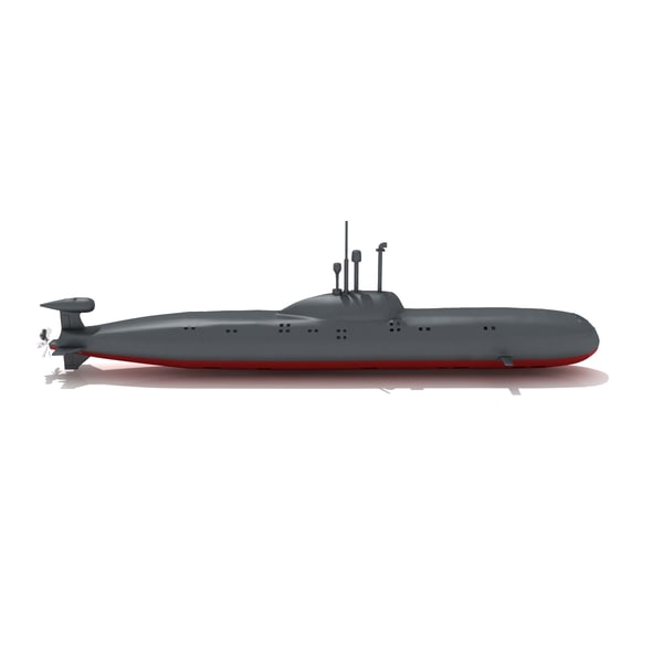 3dsmax akula class submarine