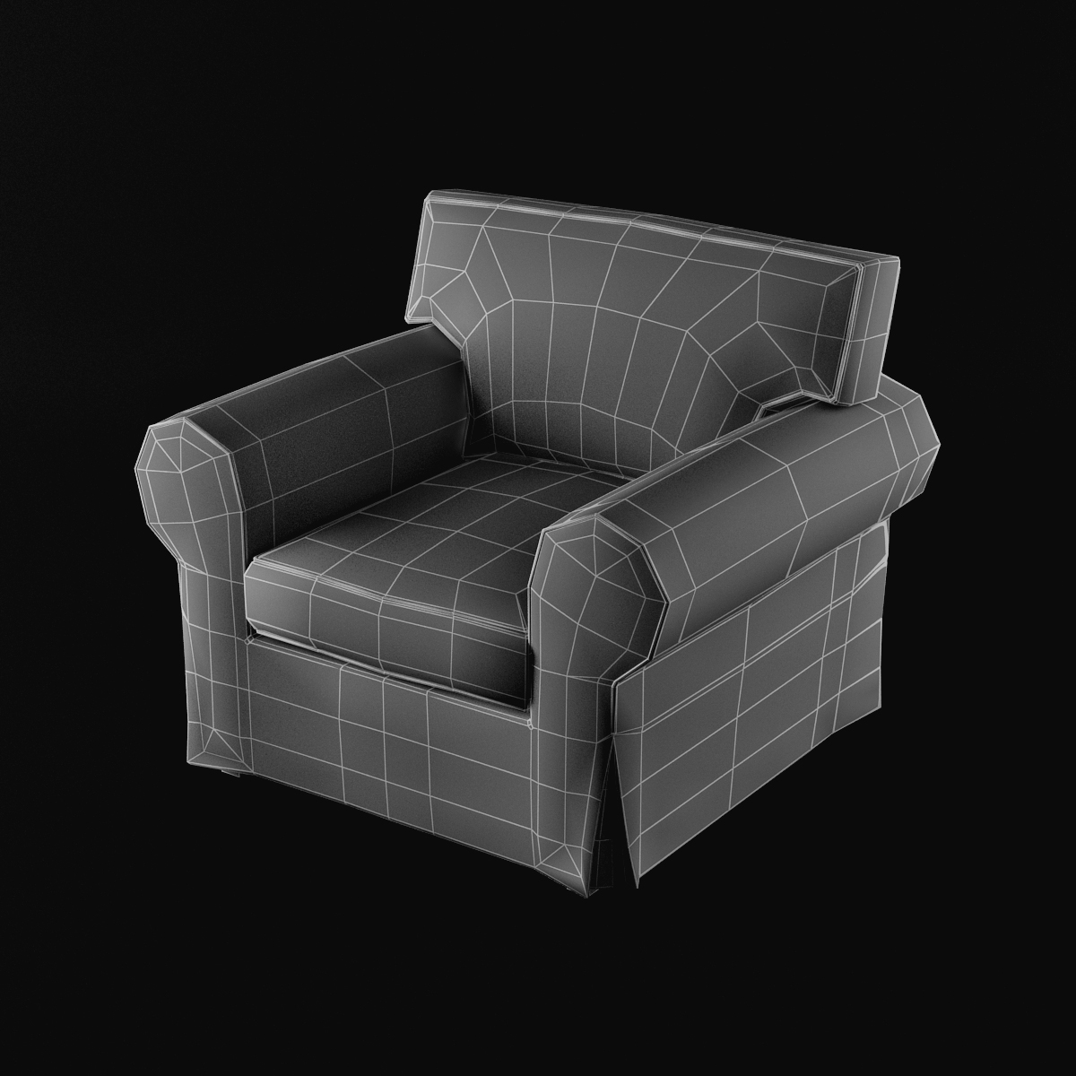 3dsmax ektorp armchair chair