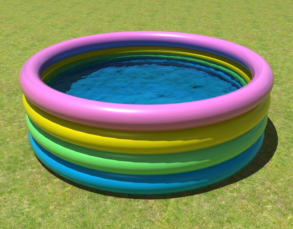 kiddie pool kid 3d model