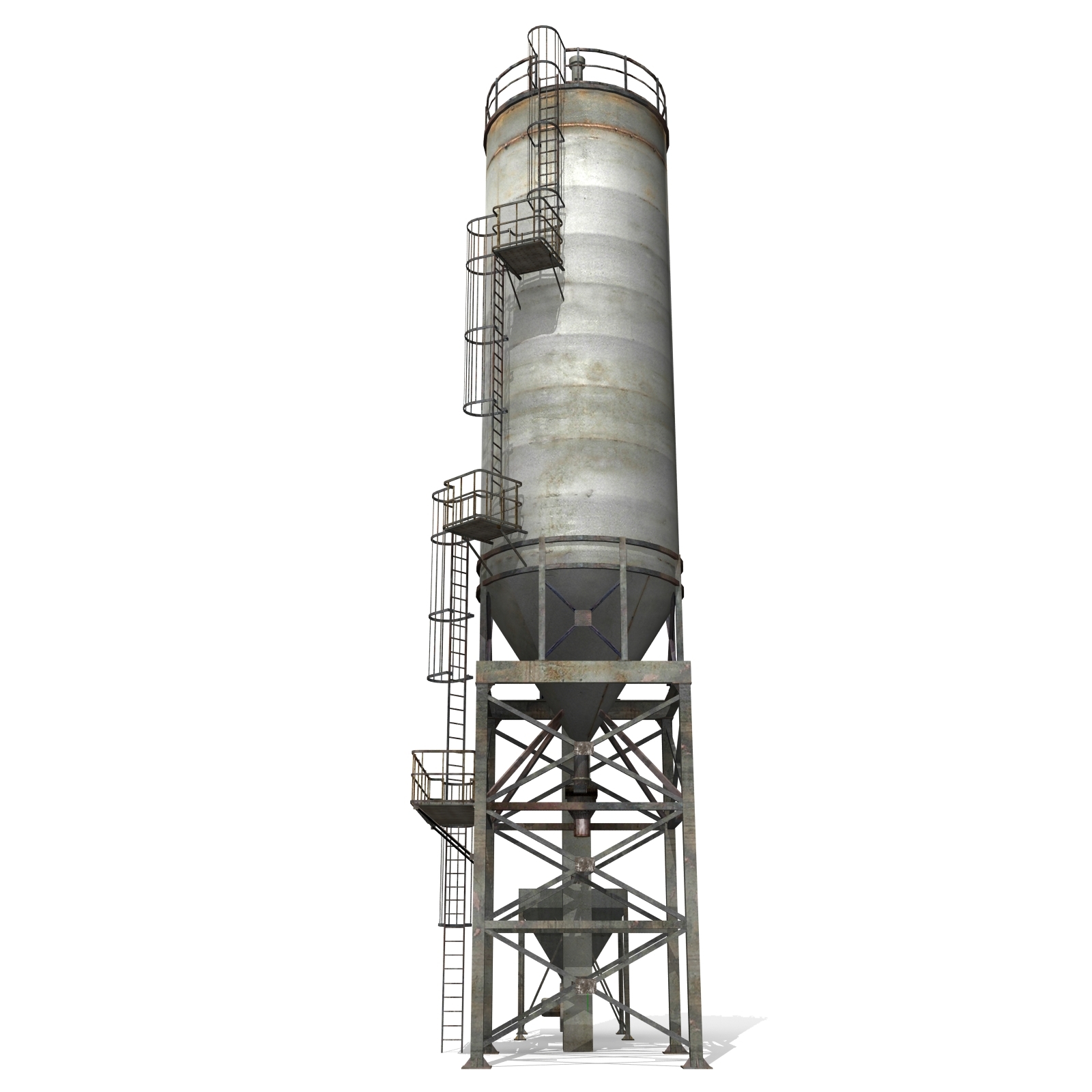 concrete silo 3d model