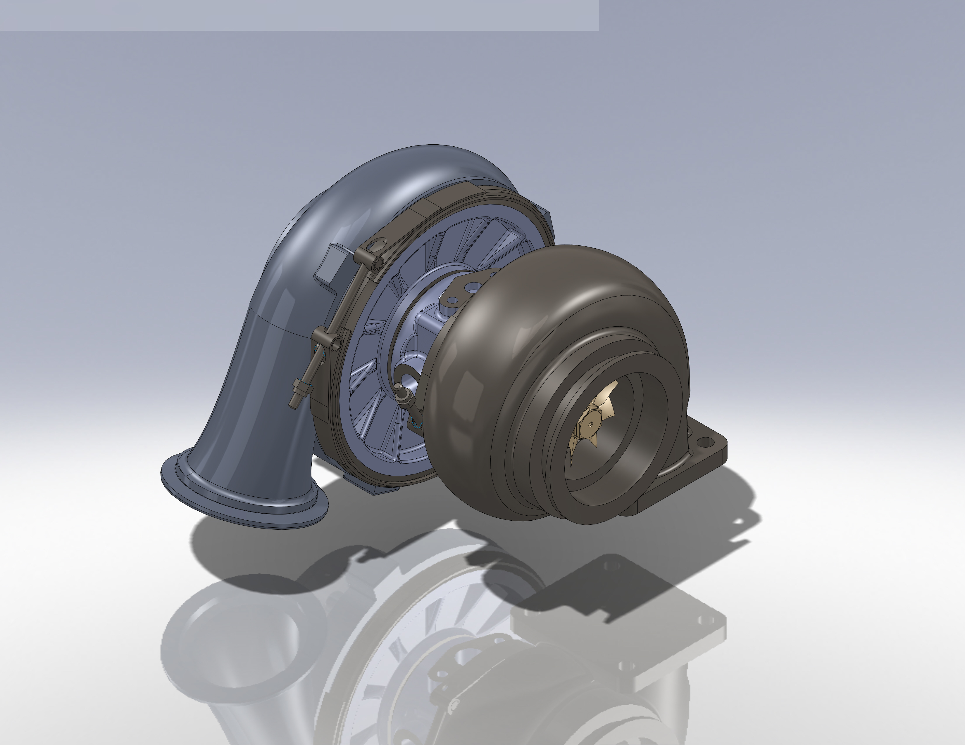garrett turbocharger 3d model