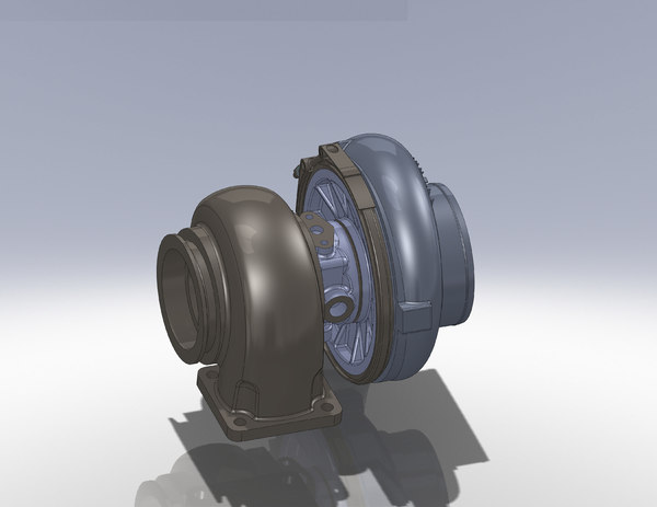 garrett turbocharger 3d model