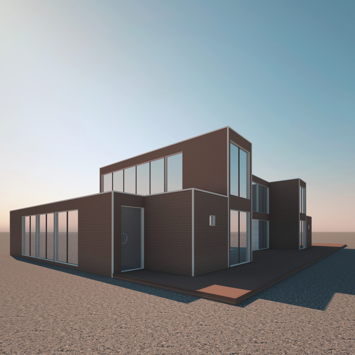 realistic modern house v3 3ds