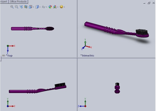 toothbrush solidworks dwg