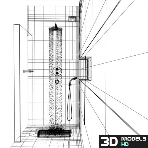 bathroom shower 3d model