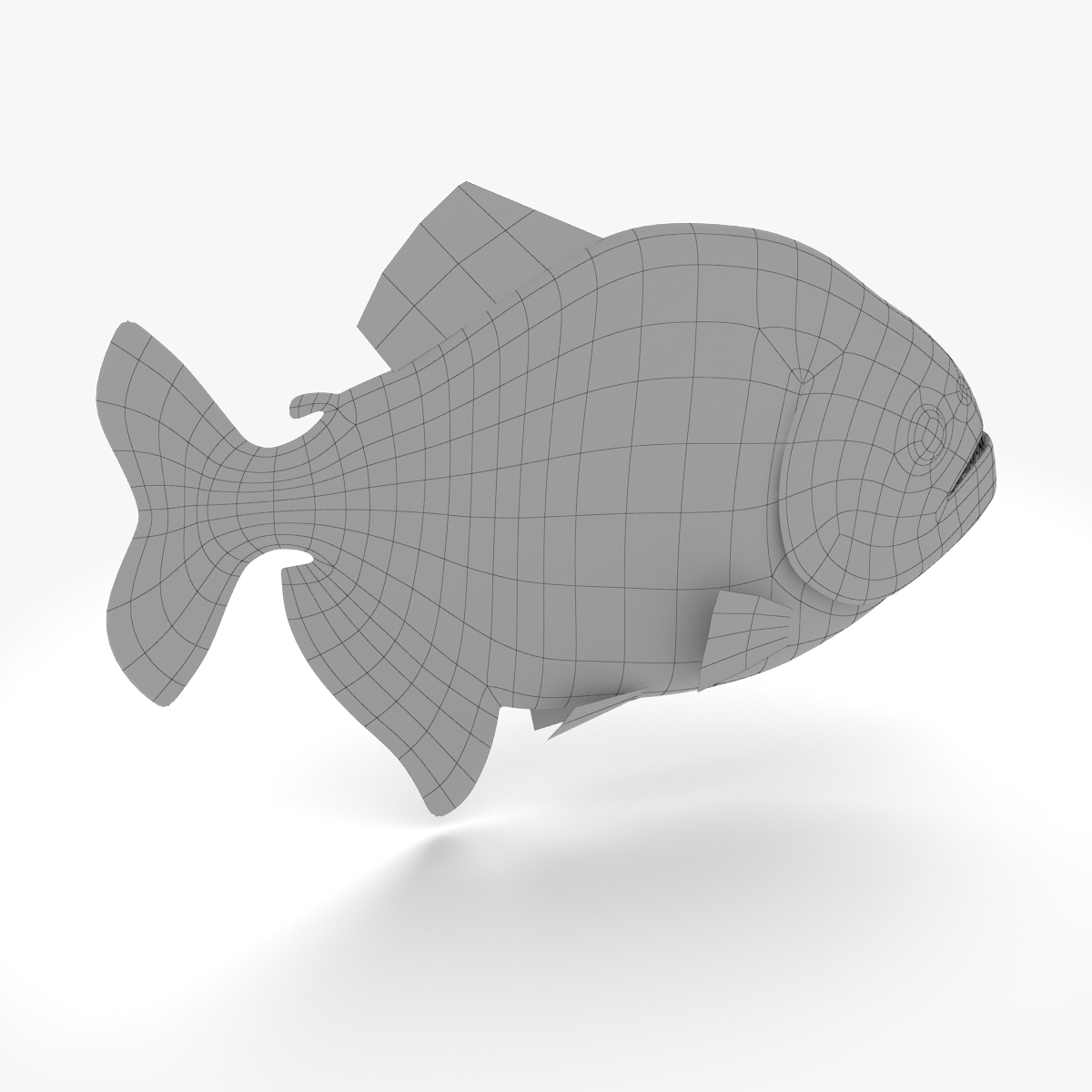 3d piranha fish piran piranya model