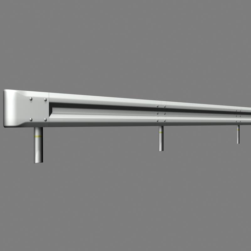 seamless guard rail 3d 3ds