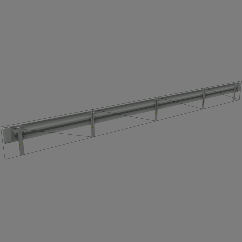 seamless guard rail 3d 3ds