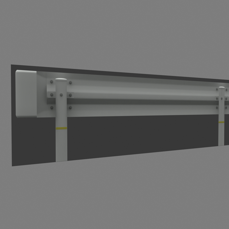 seamless guard rail 3d 3ds