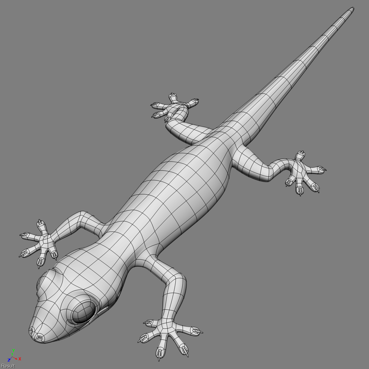 3d house lizard model