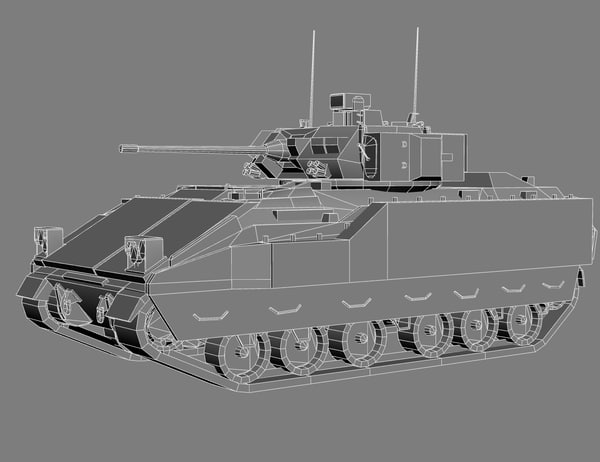 m2 m3 bradley 3d model
