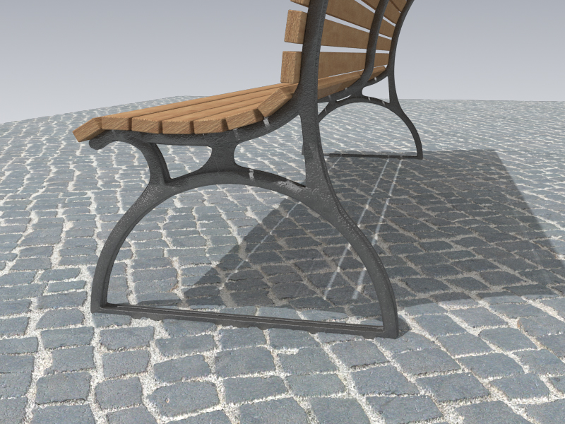 park bench 3d max