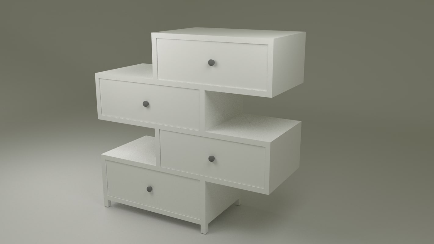 3d modern dresser model