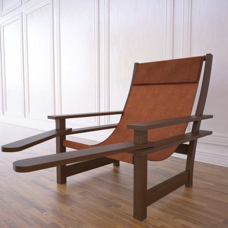 squatter chair garden 3d model