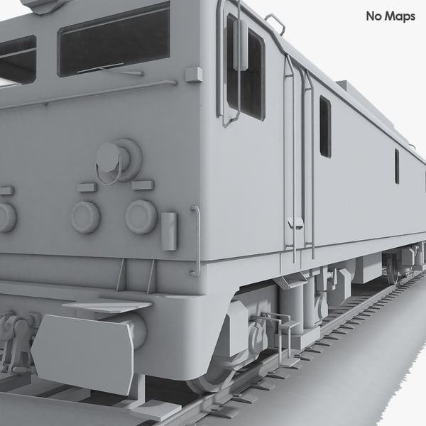 train engine railway tracks 3d model